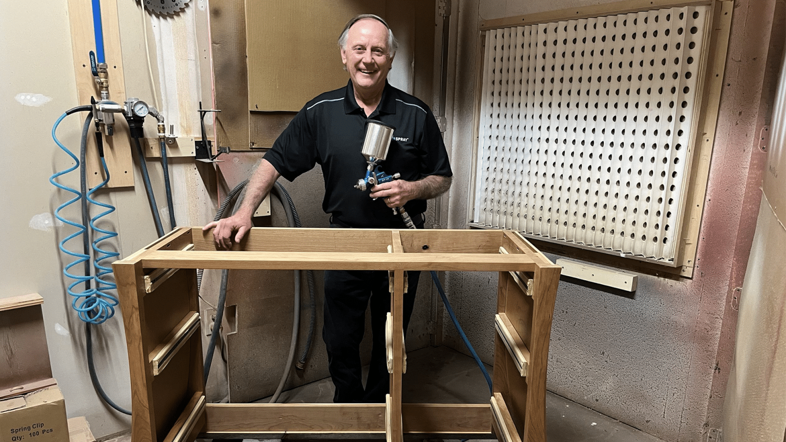 Spraying a Cabinet - Fuji Spray Systems