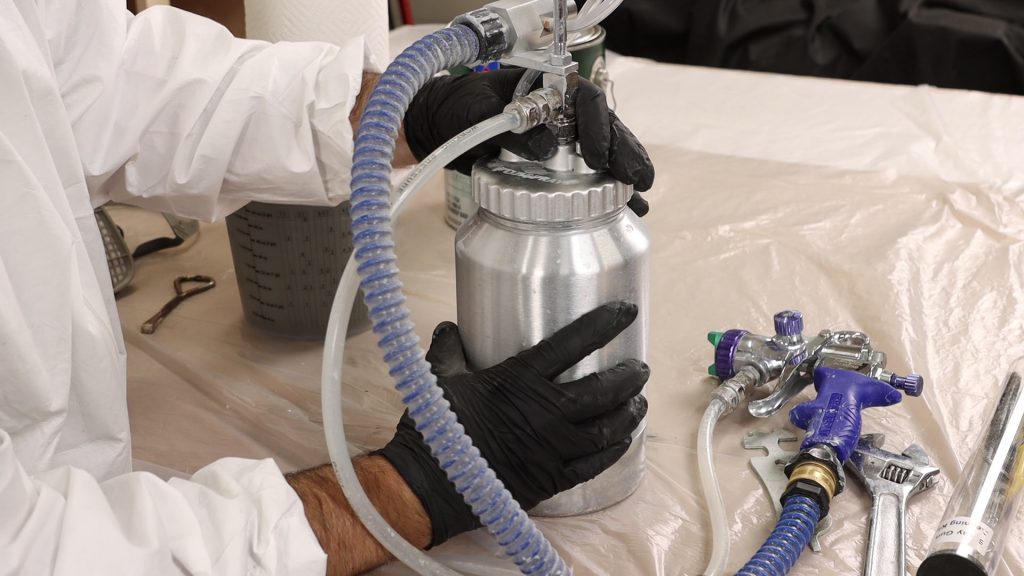 How to Spray Paint your Cabinets with a 2 Qt. Pressure Pot - Fuji Spray ...